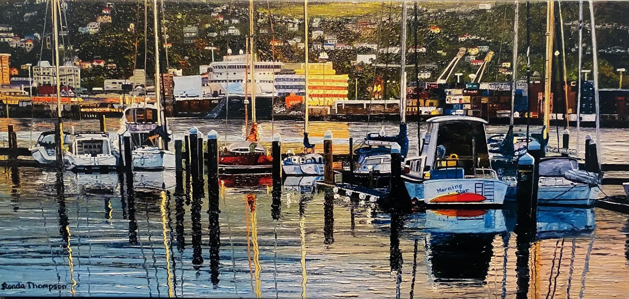 Calm Morning at Chaffers Marina by Ronda Thompson - marypotter.org.nz